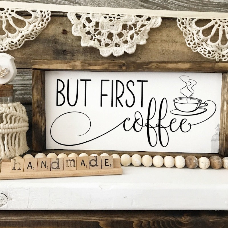 But First Coffee Sign - Etsy