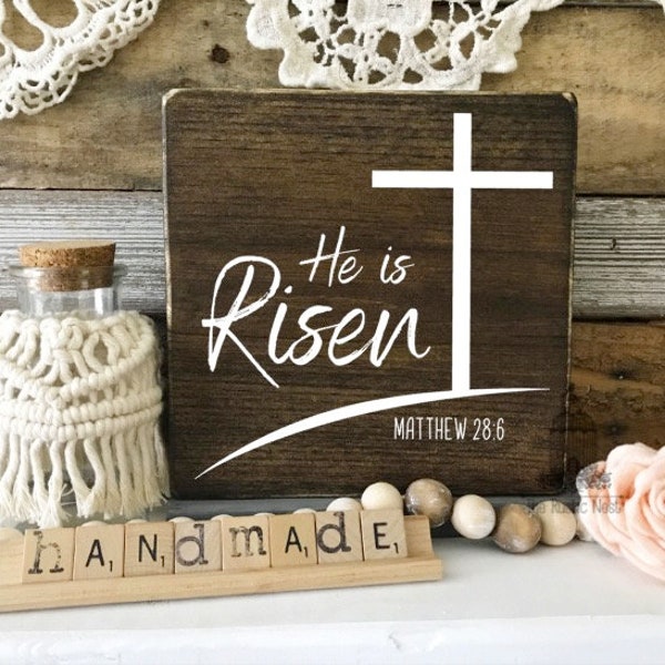 He is Risen Sign - Etsy