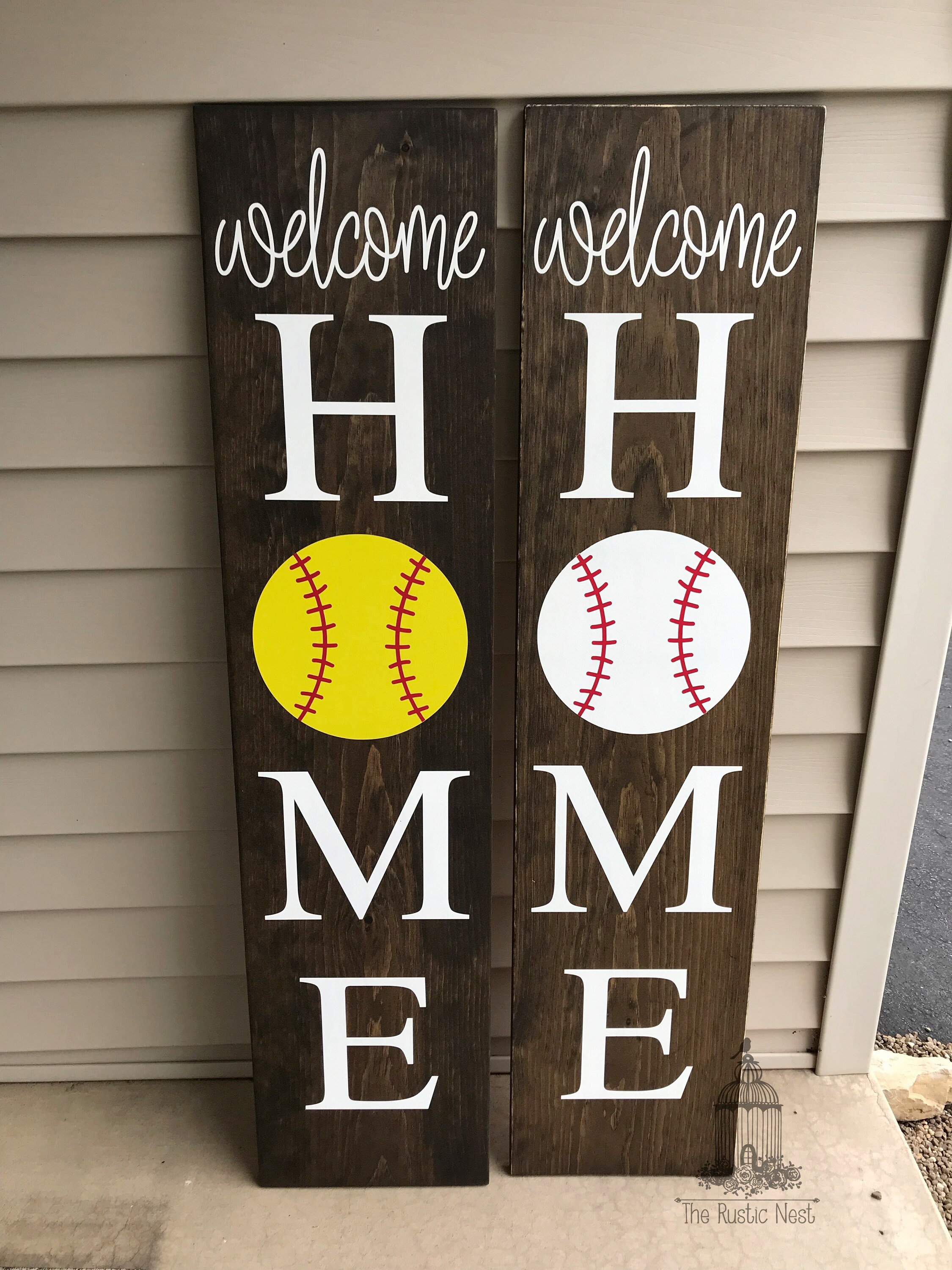 Welcome Home Porch Sign Baseball Sign Softball Sign - Etsy