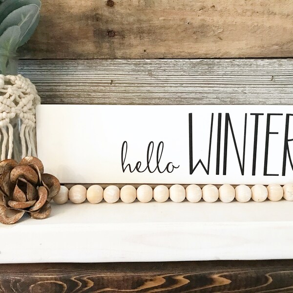 Hello Winter Sign - Etsy