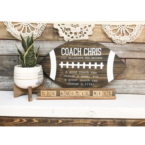 Football Coach Appreciation Plaque - Etsy
