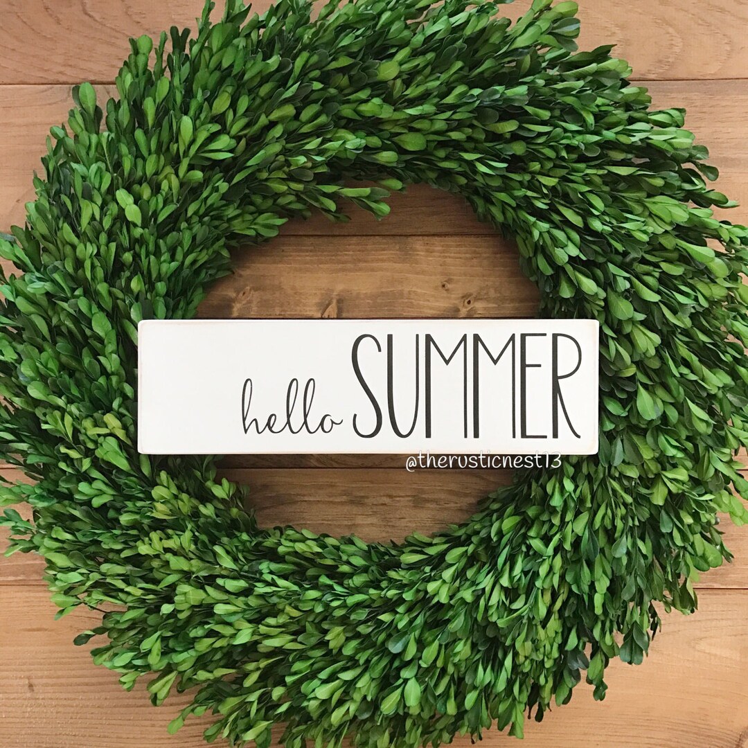 Hello SUMMER Wooden Sign | Hello Summer Sign | Summer Sign | Summer ...
