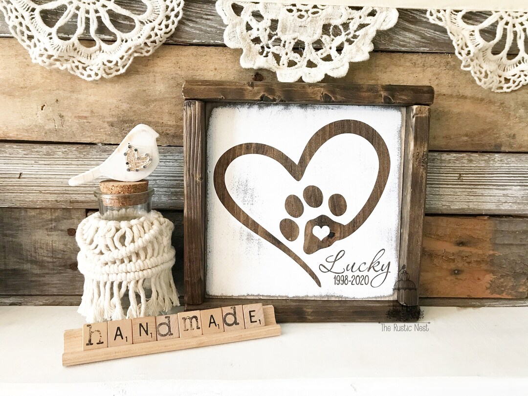 Pet Memorial Sign | Loss of Pet Gift | Pet Loss Gift (approx. 8" X 8 ...