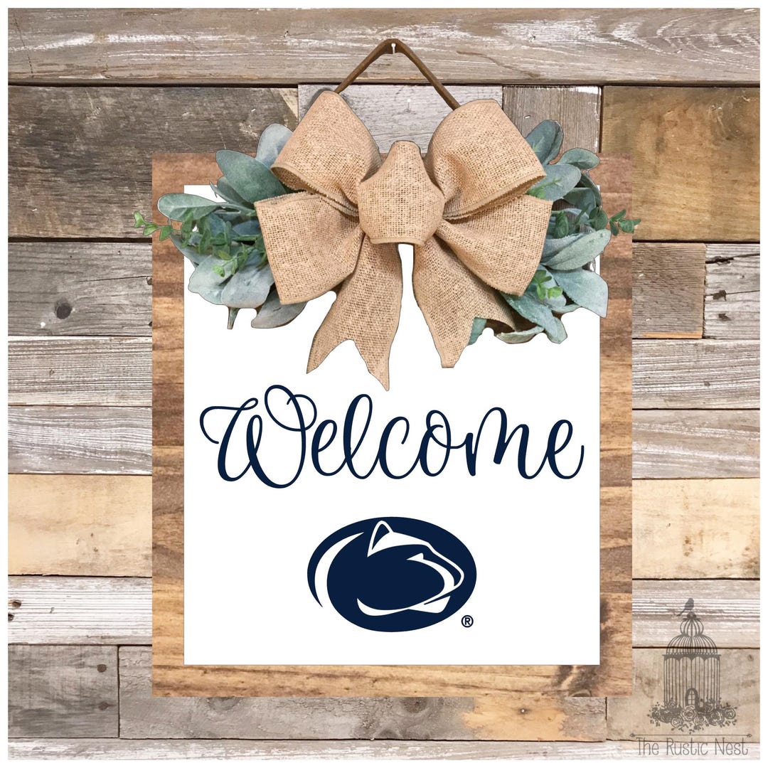 Welcome Penn State Door Hanger: Officially Licensed Nittany Lions Sign ...