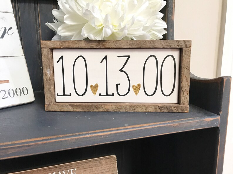 Wedding Date Sign Wedding Gift Anniversary Gift 9 X - Etsy