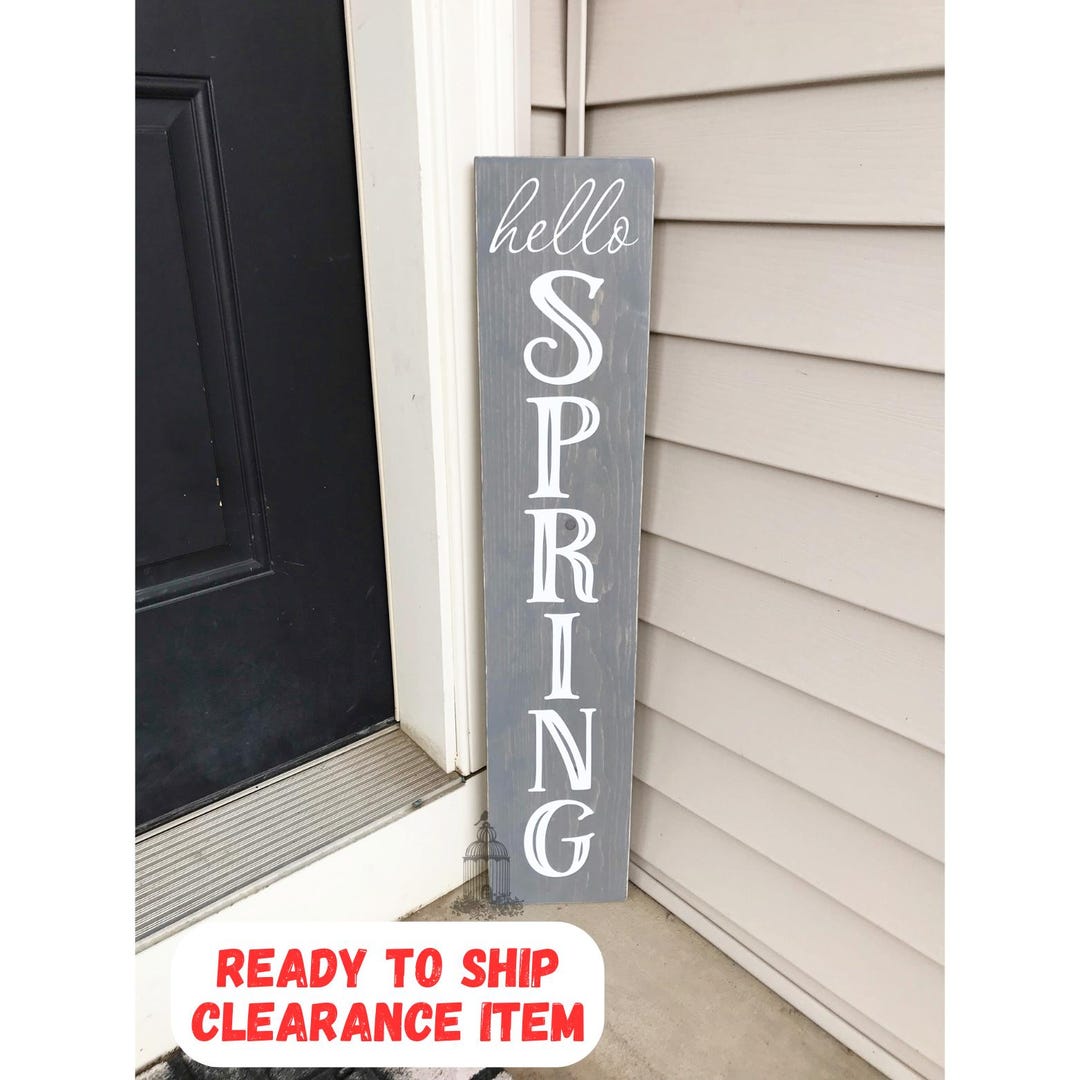 Hello Spring Porch Sign Spring Porch Sign Porch Sign Porch Decor Spring ...