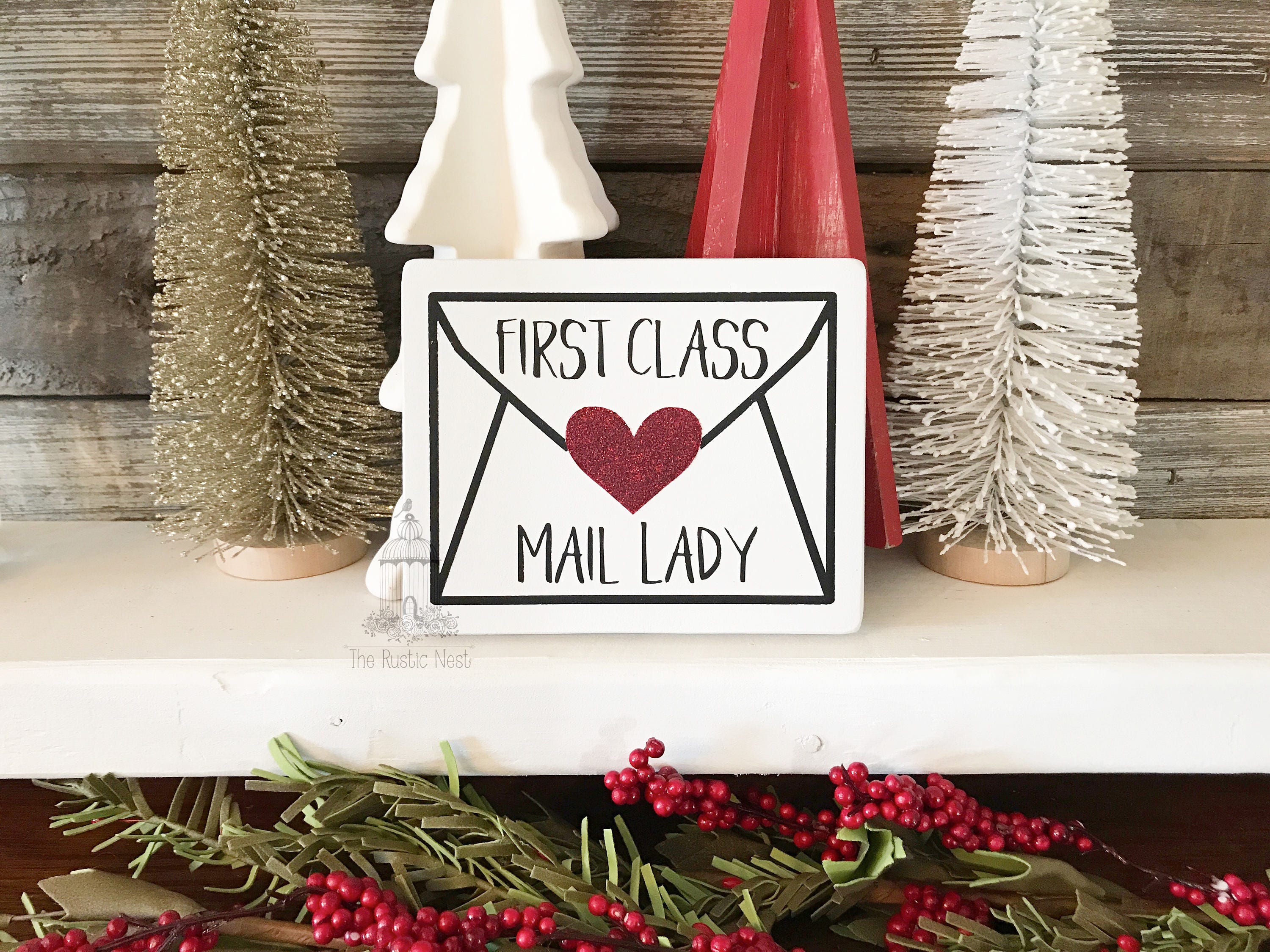 First Class Mail Lady Sign Mail Carrier Gift Mailman Gift - Etsy UK