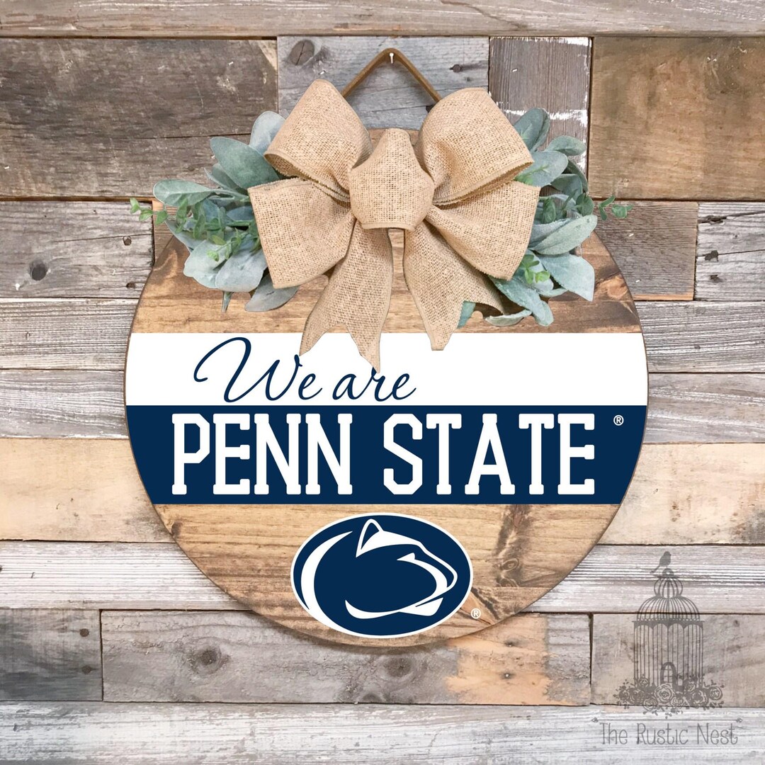 We Are Penn State Door Hanger Penn State Sign We Are Sign Penn State ...