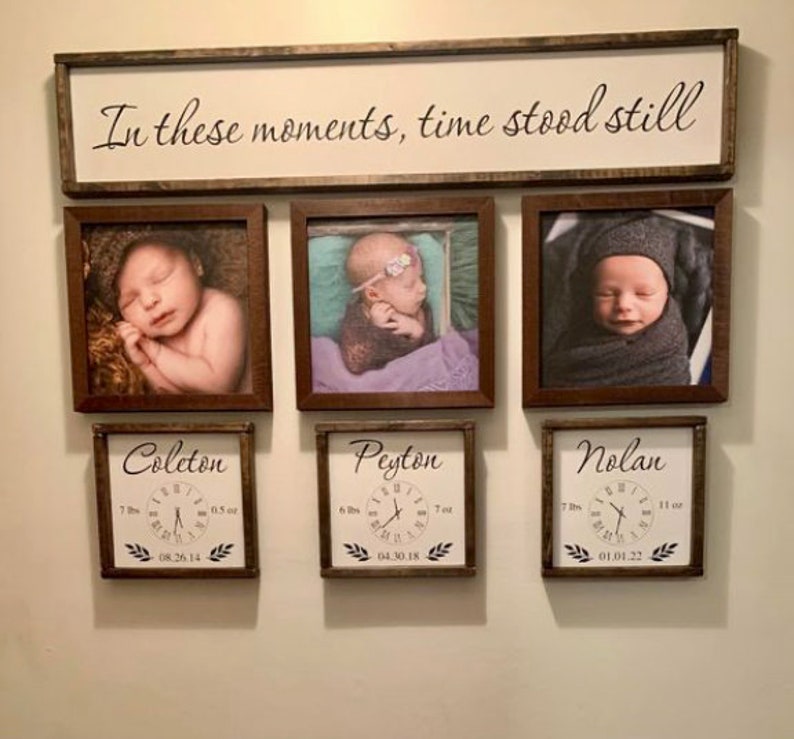 In These Moments Time Stood Still Sign | Children's Birth Clock Sign ...