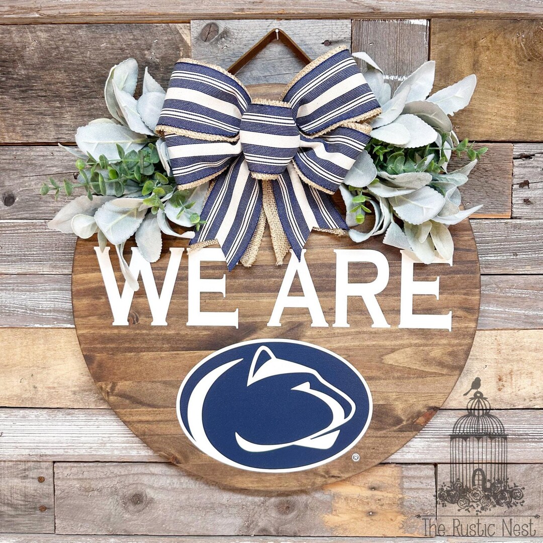 We Are Penn State Door Hanger Penn State Sign We Are Sign Penn State ...