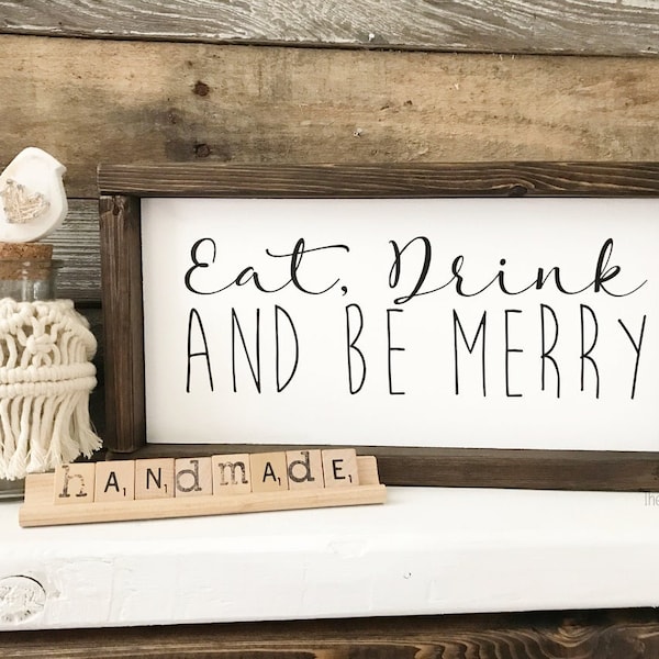 Eat Drink and Be Merry - Etsy