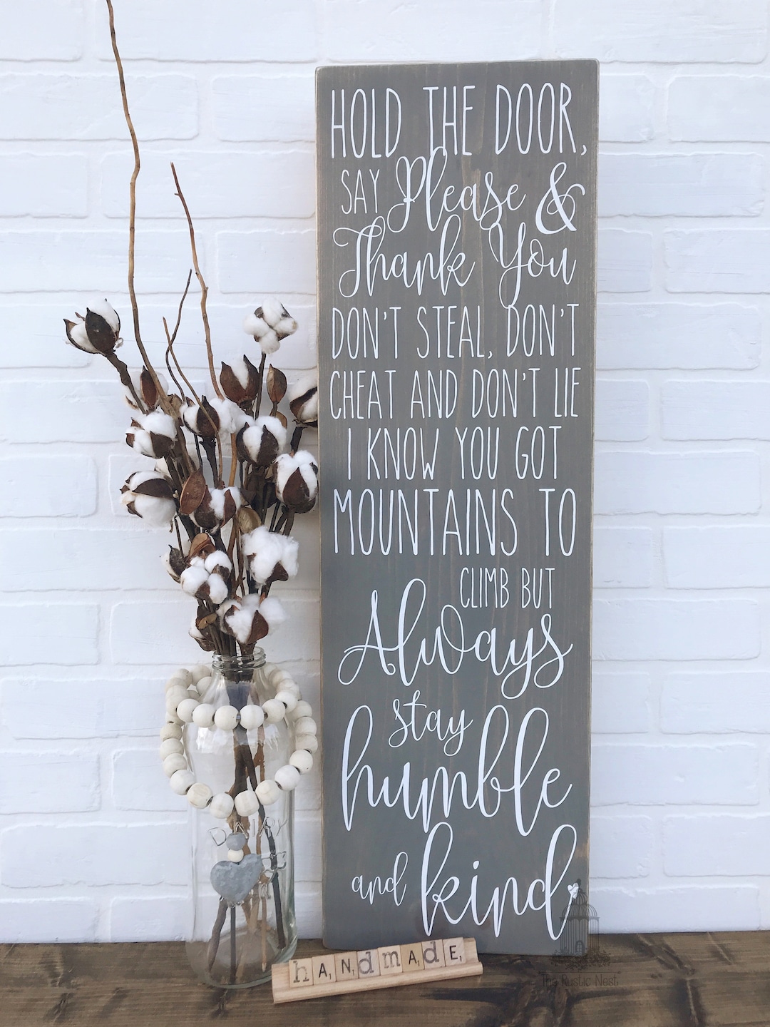 OFFICIALLY LICENSED Always Stay Humble and Kind Wooden Sign Song Lyric ...