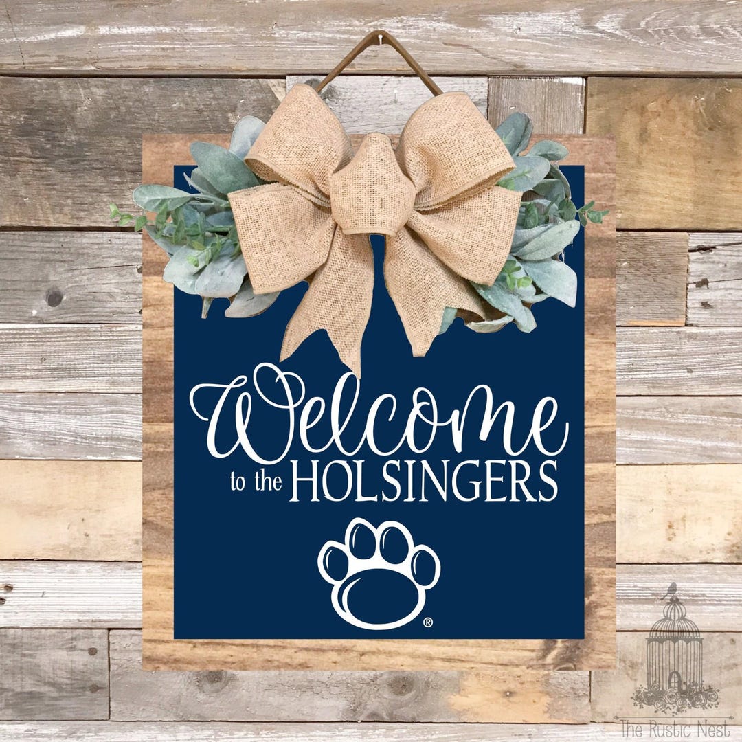 Penn State Door Hanger: Nittany Lions Sign - Etsy