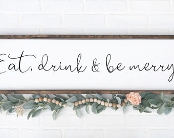 Eat Drink Be Merry - Etsy