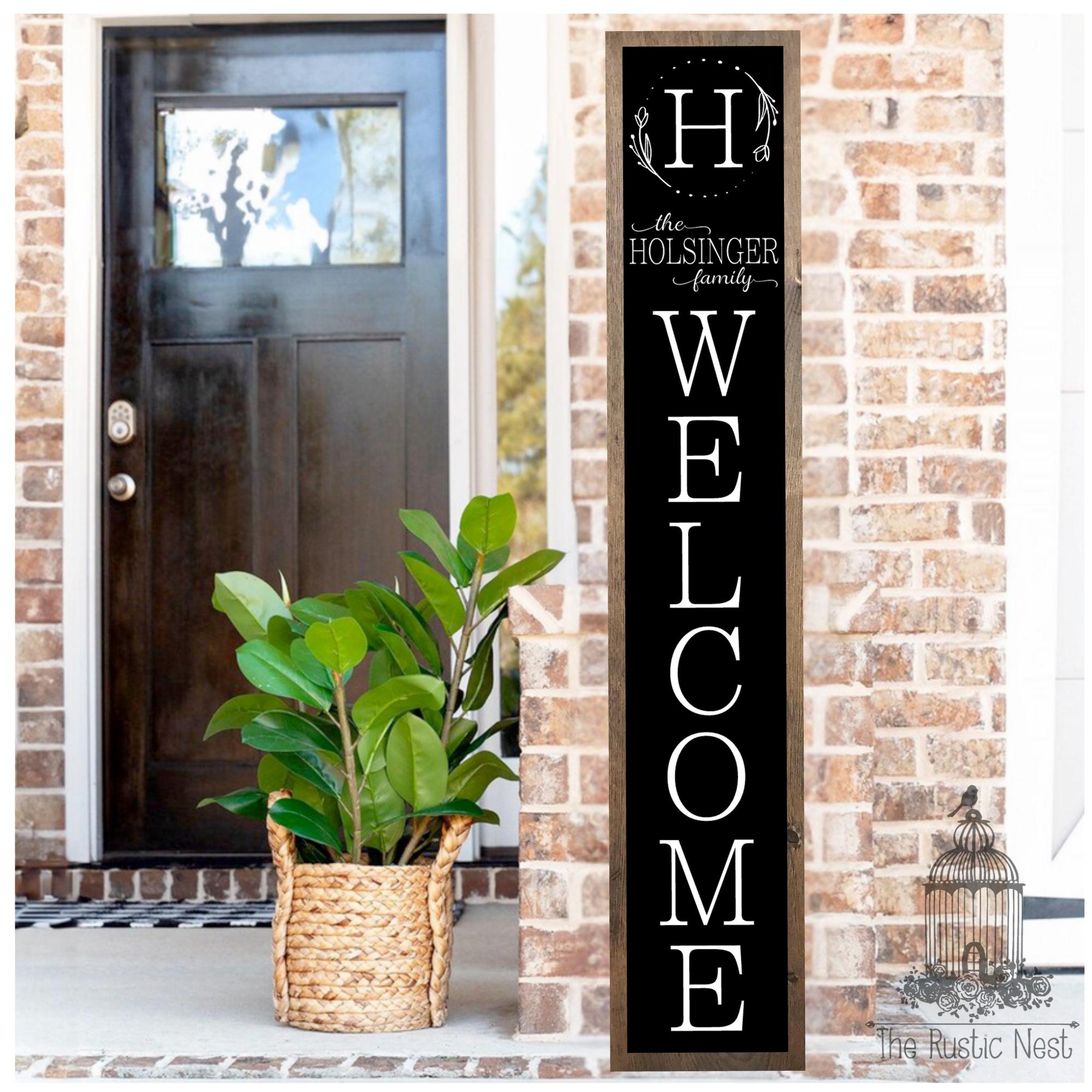 Personalized Welcome Porch Sign: Rustic Farmhouse Decor - Etsy