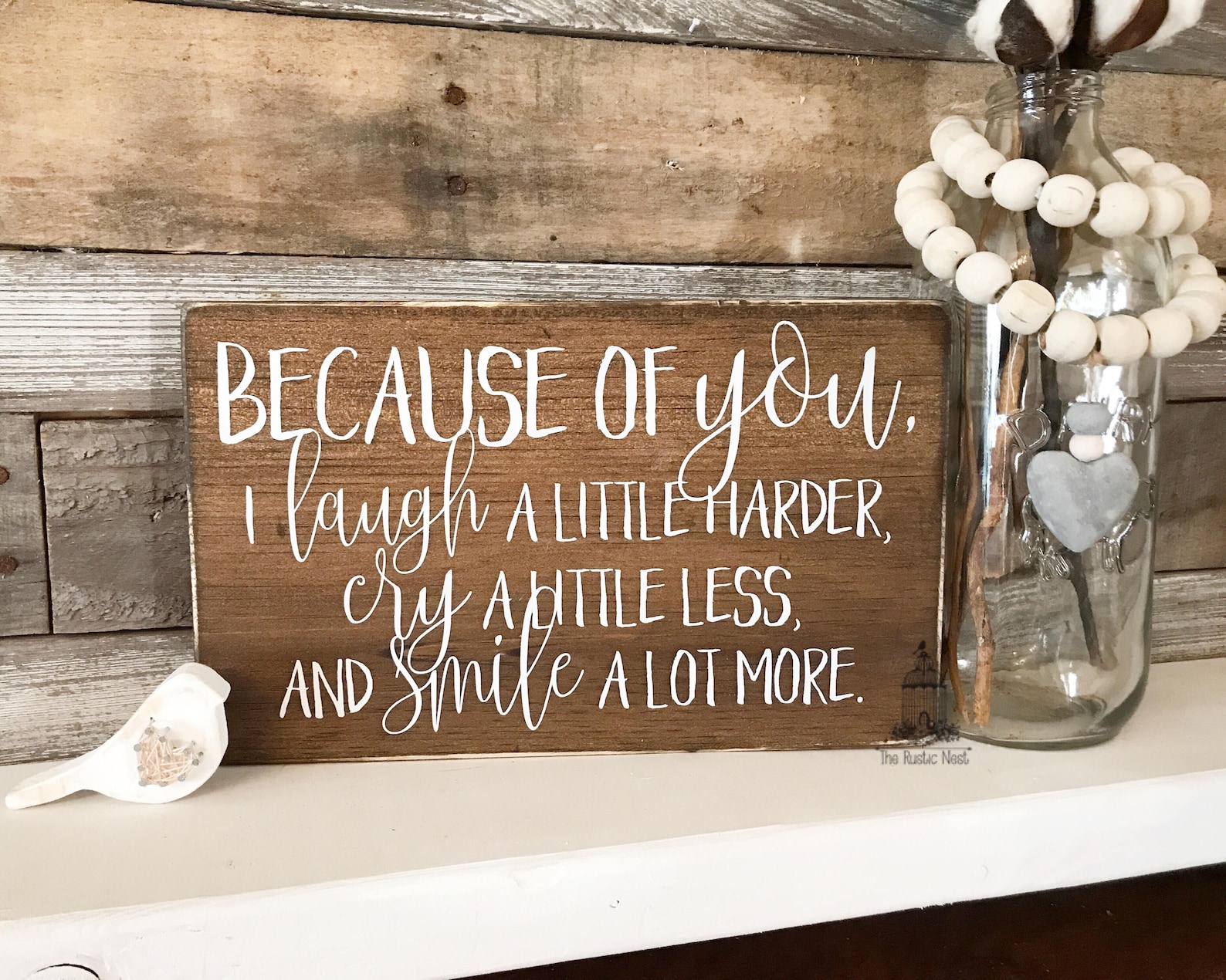 Friendship Wood Sign: Rustic Home Decor (12" X 7") - Etsy