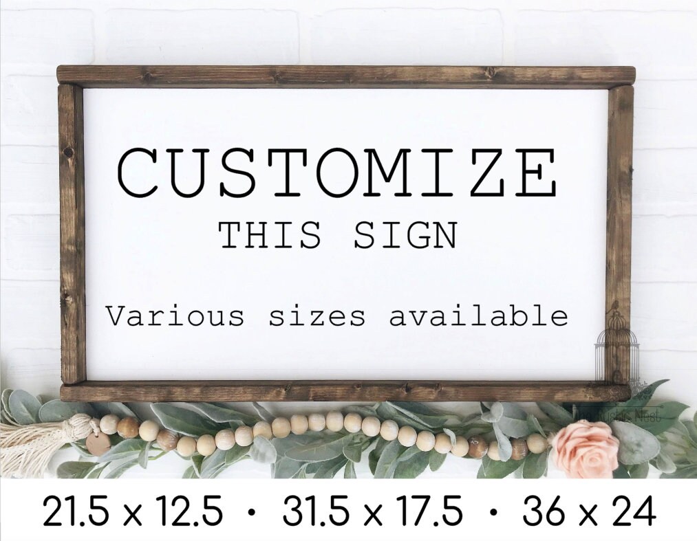 Customized Wood Sign Custom Quote Sign Create Your Own | Etsy