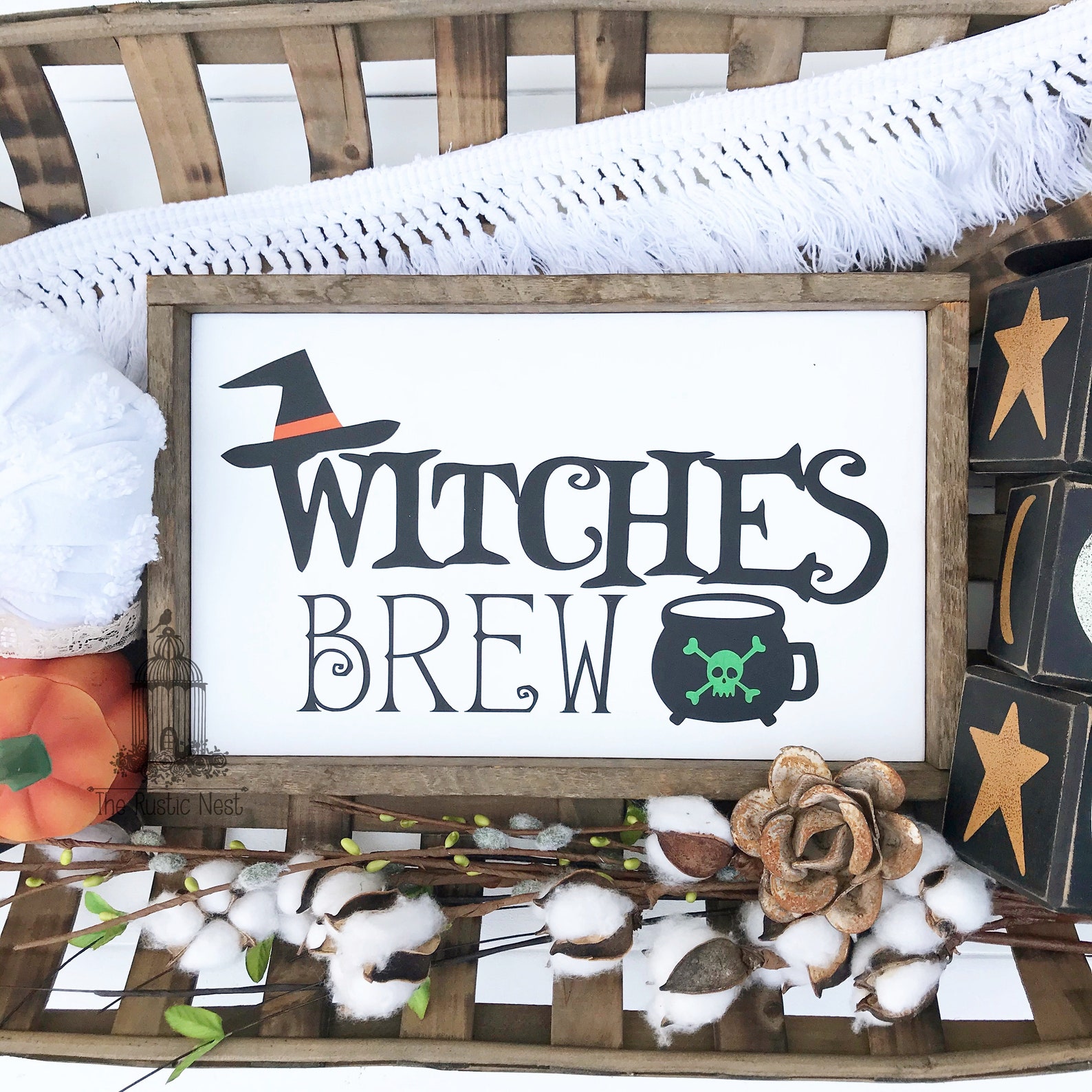 Witches Brew Halloween Sign Halloween Decor Coffee Sign - Etsy