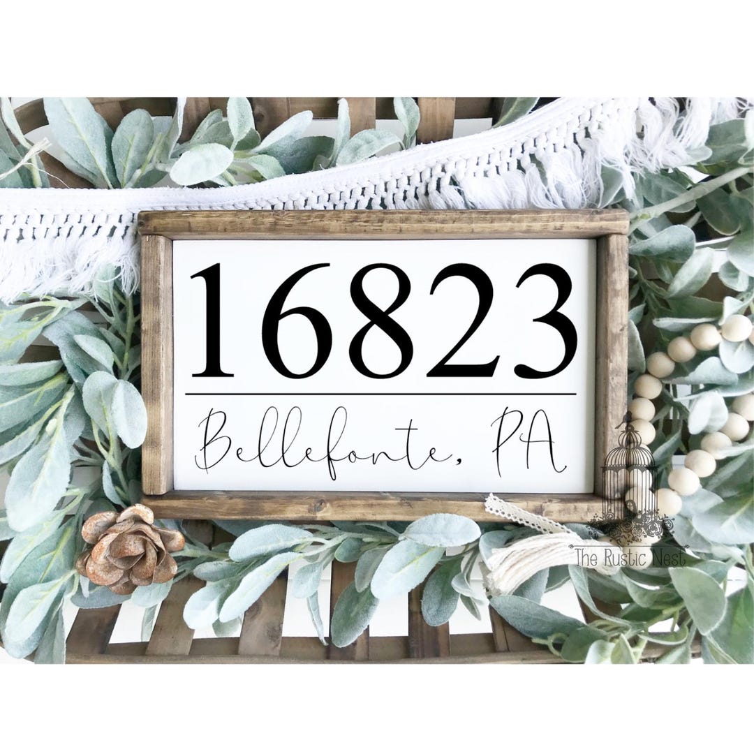 Custom Zip Code Sign: Hometown Gift, Personalized Location - Etsy