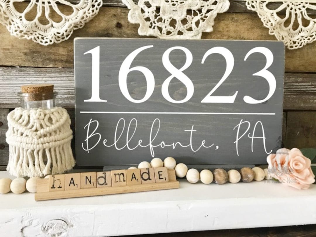 Zip Code Sign | Custom Zip Code Sign | City, State Sign | Hometown Gift ...