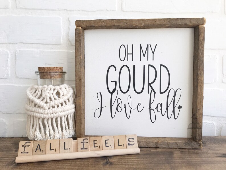 Oh My GOURD I Love Fall 8 X 8 - Etsy