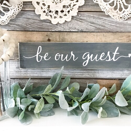 Be Our Guest Wood Sign Guest Room Decor Housewarming Gift - Etsy
