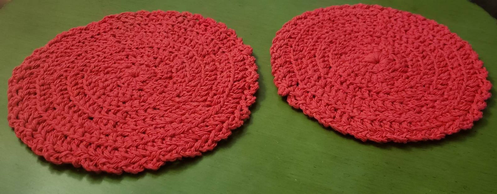 Doilies Crochet Red Doilies Table Decor Set of Doilies Crochet Red ...