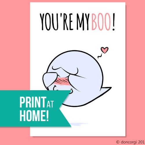 You're My Boo Greeting Card for Him Her I Love You | Etsy
