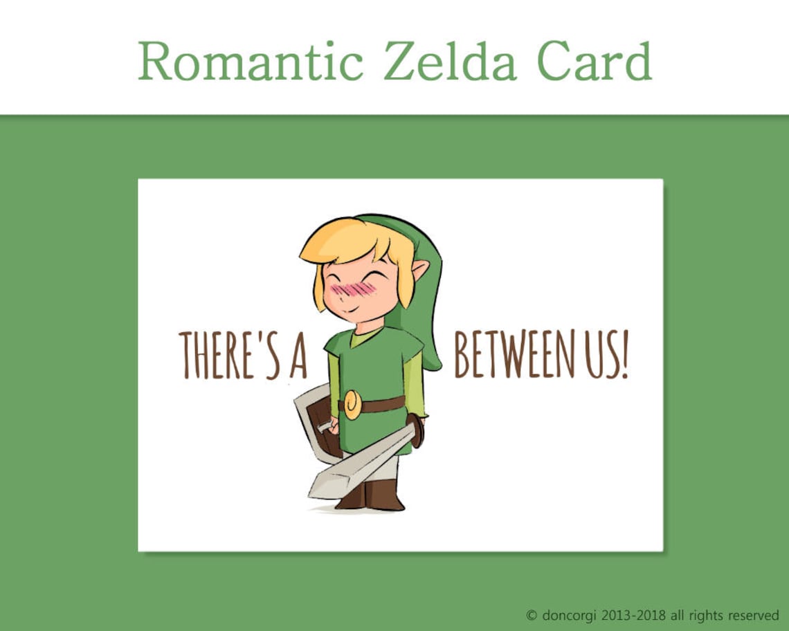 Legend of Zelda Valentine's Card | There's a Link Between Us ...