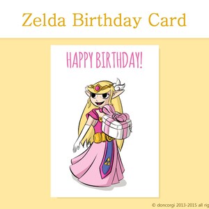 Printable Birthday Card Legend of Zelda Card Gamer | Etsy