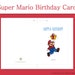 Printable Super Mario Birthday Card | Greeting Cards | Digital Card ...