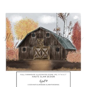 Fall Farmhouse Clipart Set, Autumn Fall Thanksgiving Clip Art ...