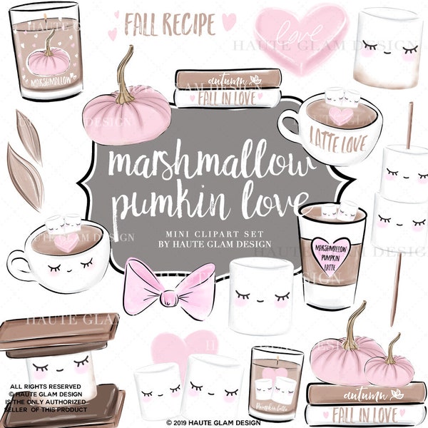 Marshmallow Clipart - Etsy