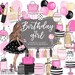 Birthday Digital Clipart Set Pink Birthday Glam Birthday | Etsy Canada