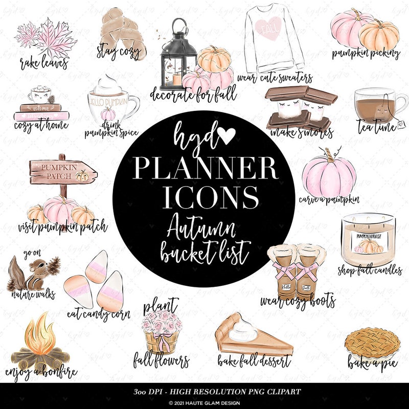 Planner Icon Clipart - Etsy