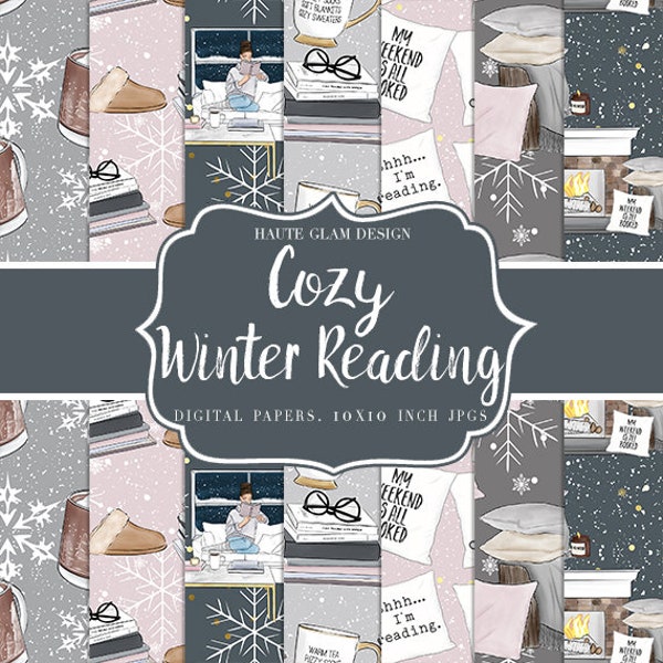 Cozy Digital Paper - Etsy