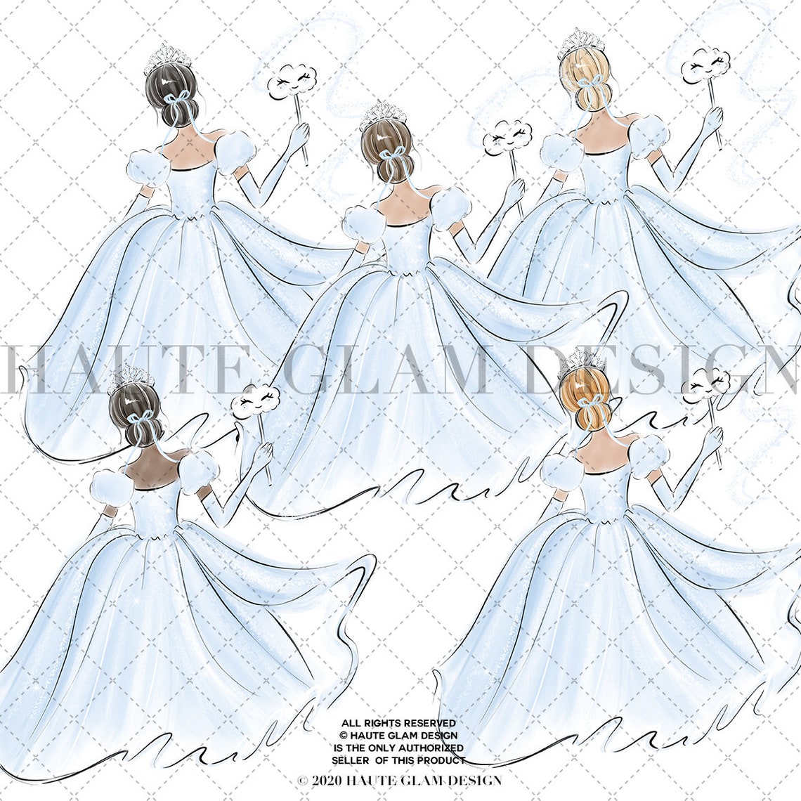 Classic Whimsical Clipart Set, Fairytale Clipart Magical Whimsical Blue ...
