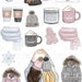 Winter Essentials Clipart, Cozy Winter, Best Friends, Hot Cocoa, Snow ...
