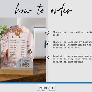 Custom Acrylic Price List - Small Business Price List - Personalized ...