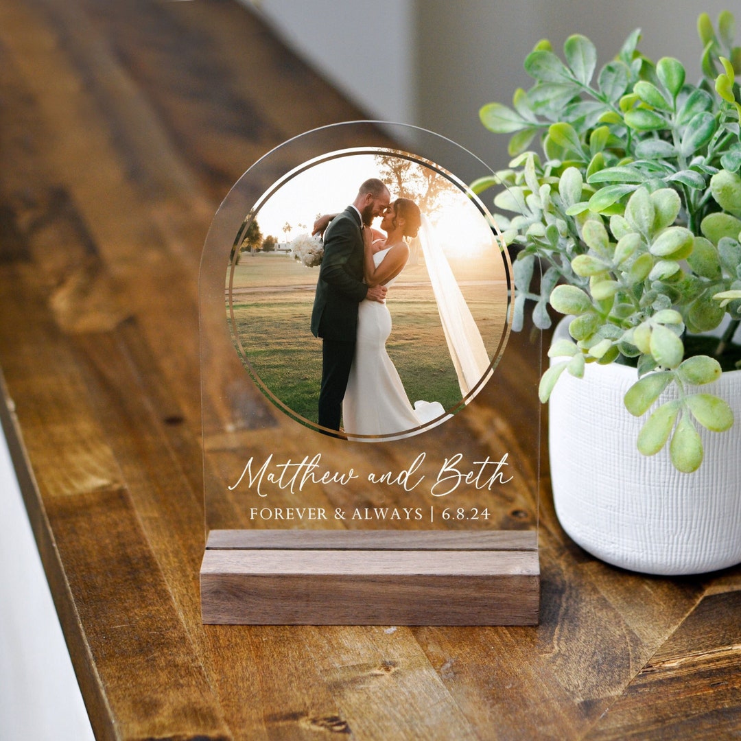 Acrylic Photo Frame, Custom Wedding Frame, Wedding Gift for Couple - Etsy