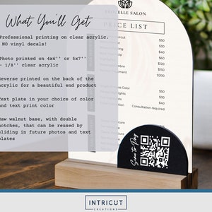 Custom Acrylic Price List - Small Business Price List - Personalized ...