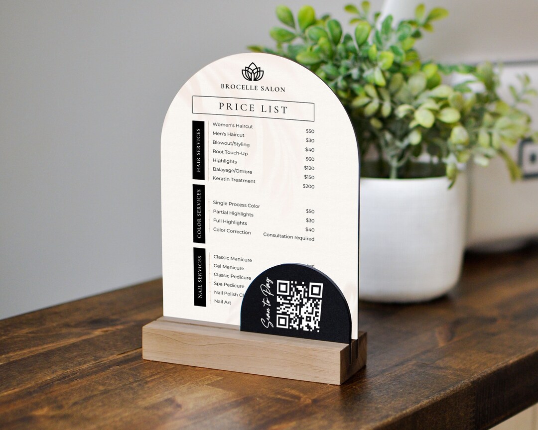 Custom Acrylic Price List - Small Business Price List - Personalized ...