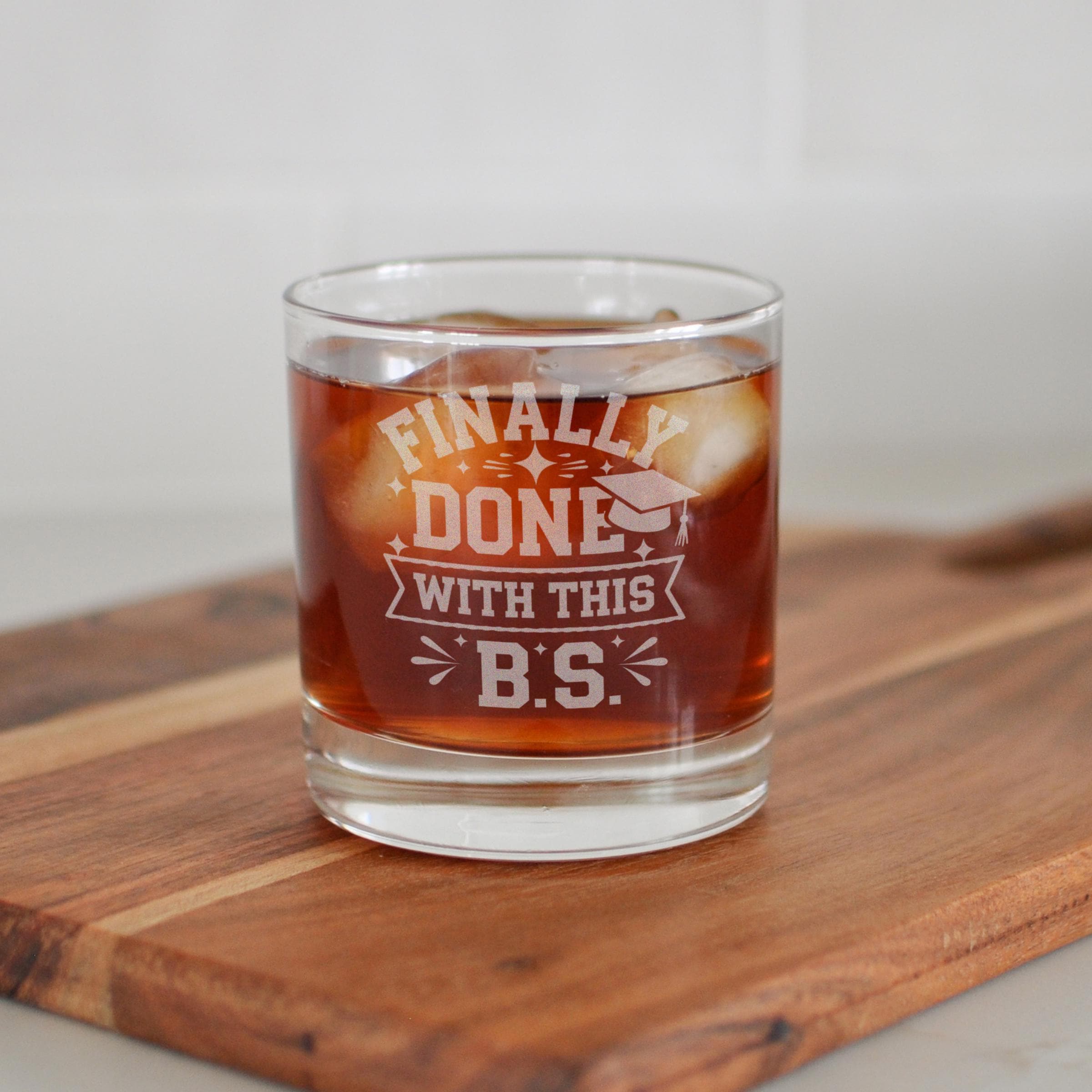 Personalized Whiskey Glass, College Graduation Gift for Him, Bachelors ...
