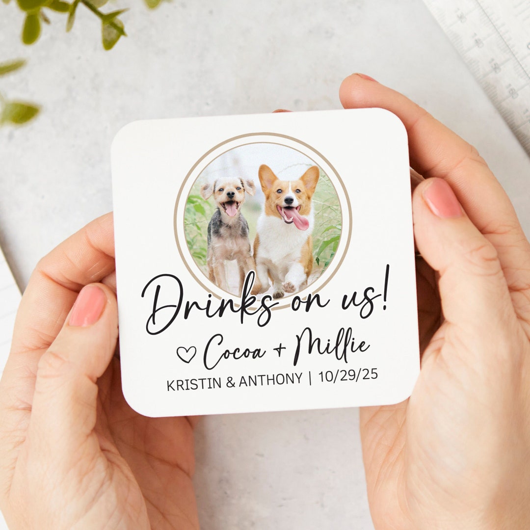 Custom Pet Coasters, Wedding Favors Coasters, Unique Wedding Favors for ...