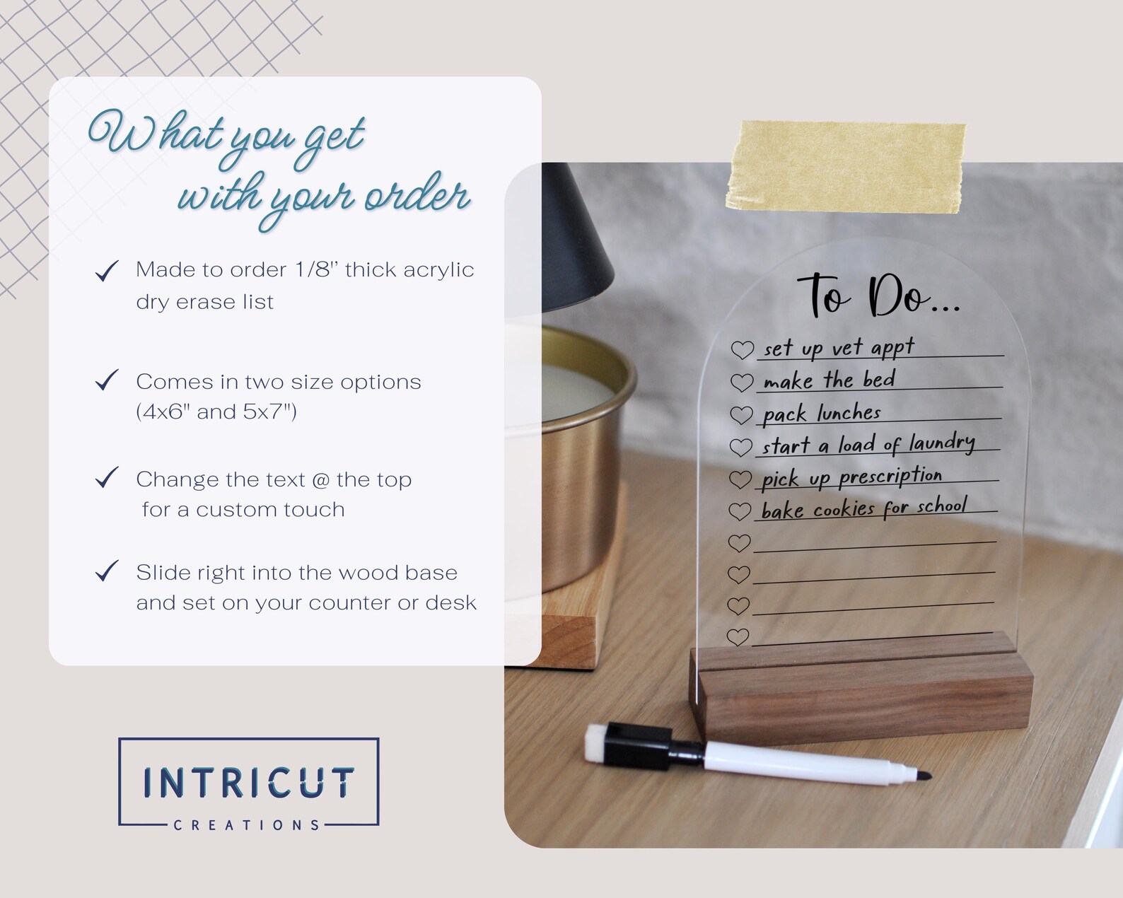 Acrylic to Do List, Dry Erase Planner, Mom Organization - Etsy