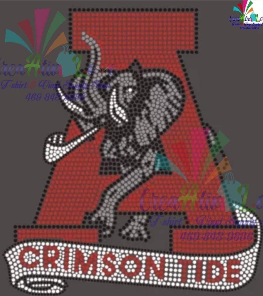 Alabama Rhinestone Transfer - Etsy