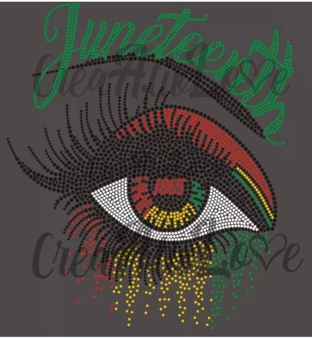 Juneteenth Rhinestone Transfer - Etsy