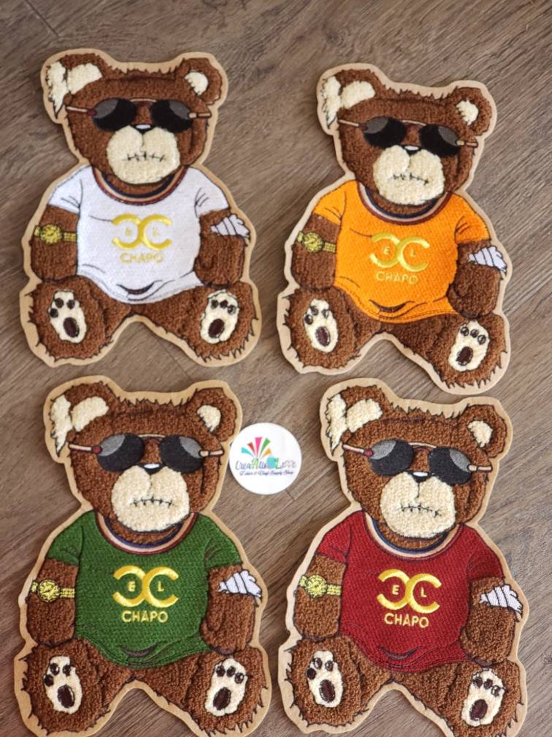 El Chapo Bear Shaped Patch - Etsy