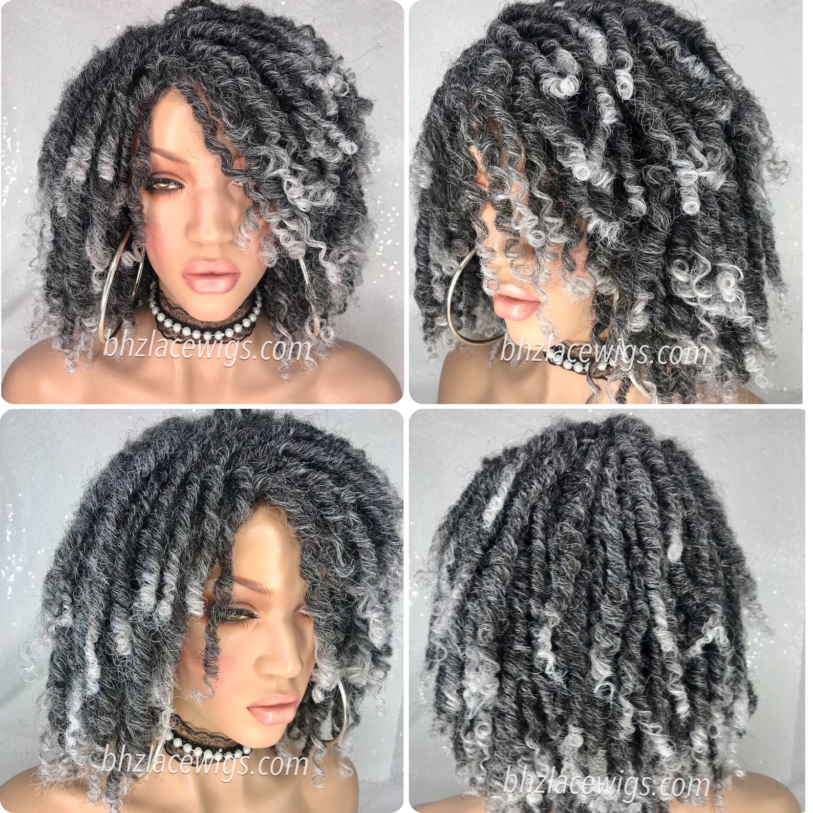 Gray Locs Salt and Pepper Locs Monetta Sister Loc Faux Locs - Etsy