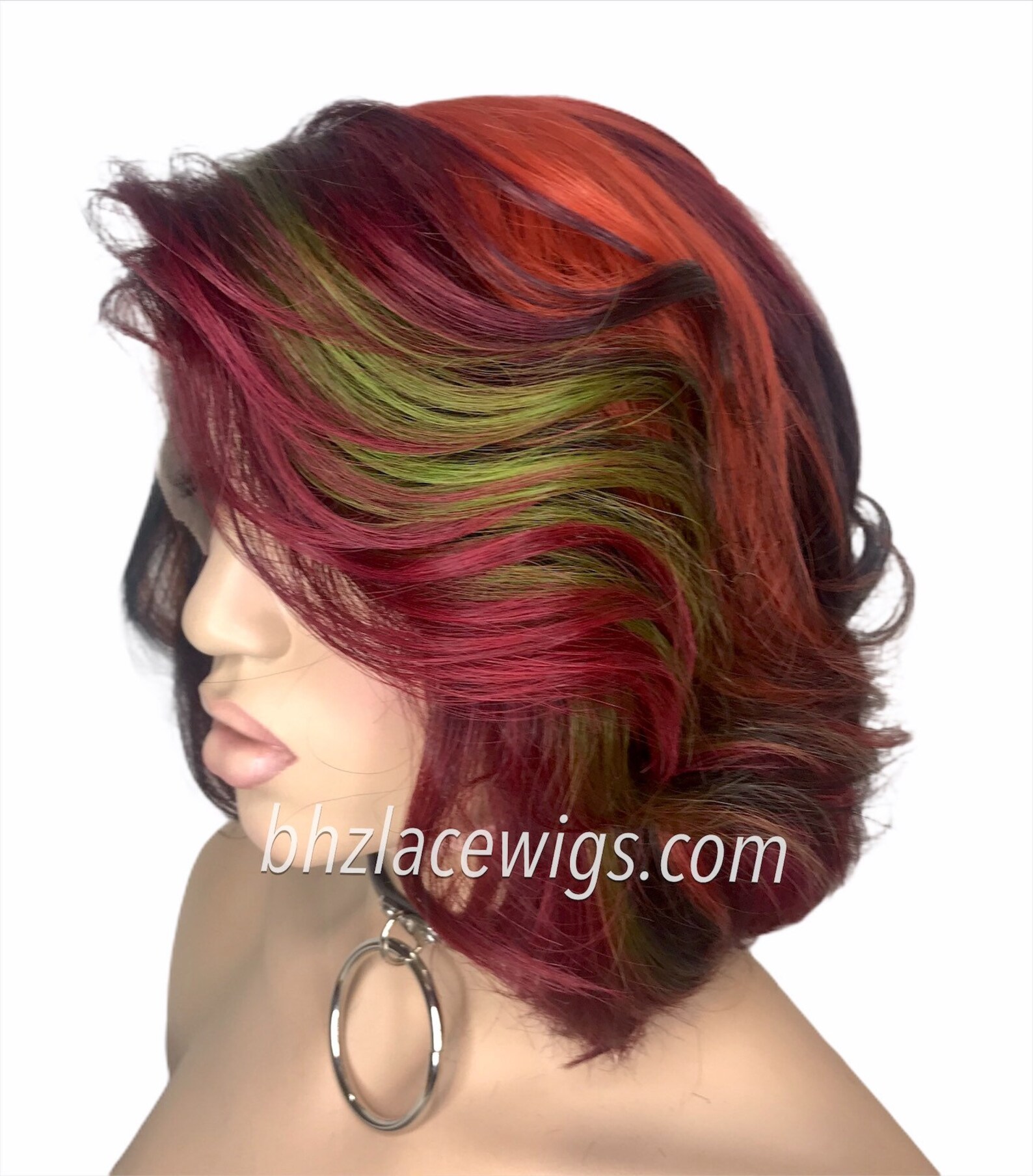 HOT New Fall Colors 100% Human Hair Lace Front Wig Burgundy - Etsy